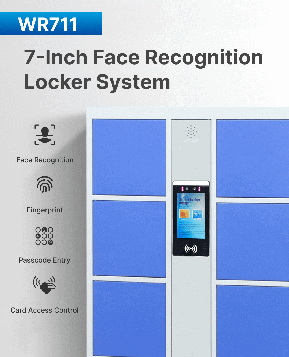 WR711 7-Inch Face Recognition Locker System - Uniwin