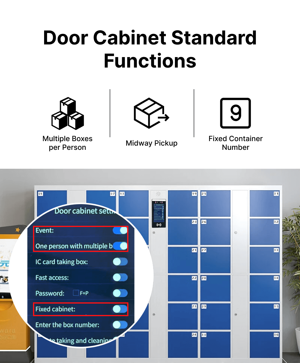 WR711 7-Inch Face Recognition Locker System - Uniwin