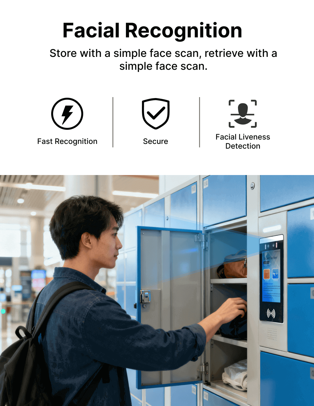 WR711 7-Inch Face Recognition Locker System - Uniwin
