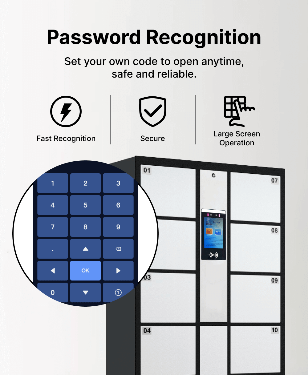 WR711 7-Inch Face Recognition Locker System - Uniwin